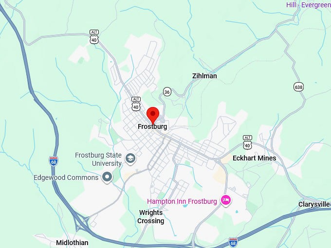 16. frostburg map