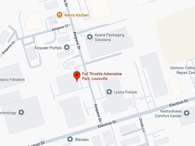 16. full throttle adrenaline park, louisville map