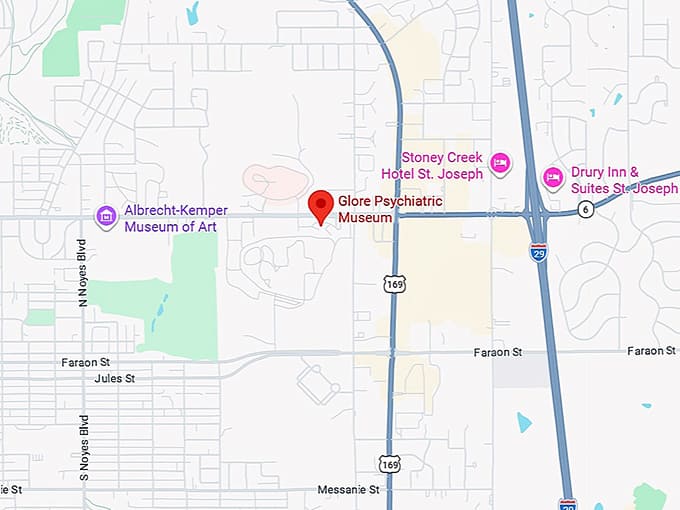 16. glore psychiatric museum map