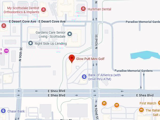 16. glow putt mini golf map