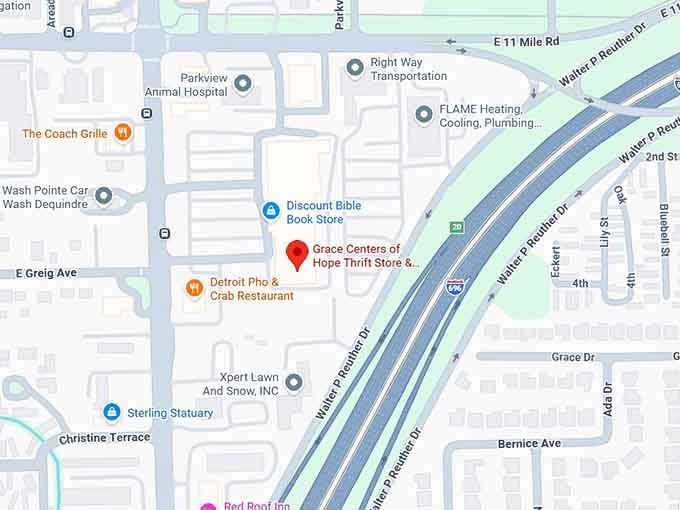 16. grace centers of hope thrift store & donation center warren map