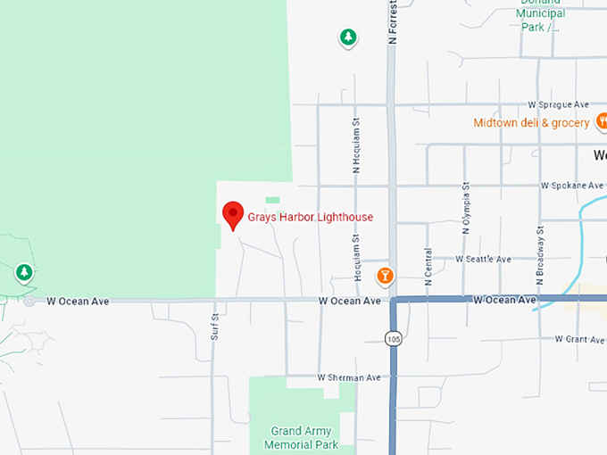 16. grays harbor lighthouse map