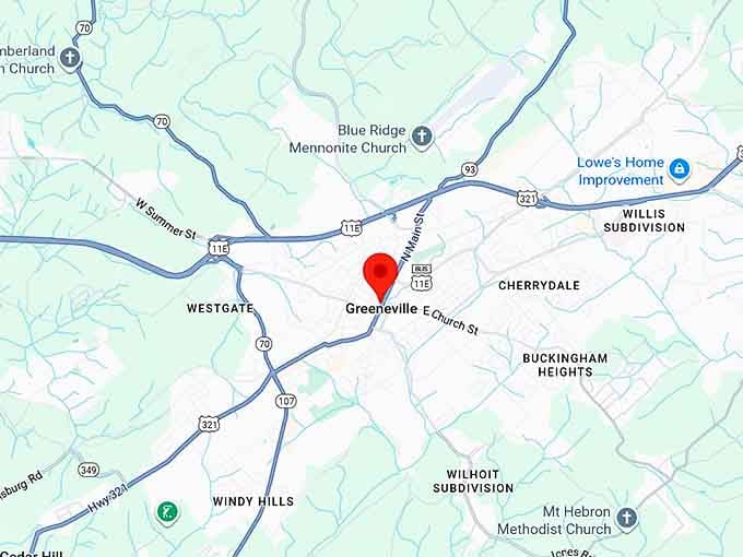 16. greeneville tn map