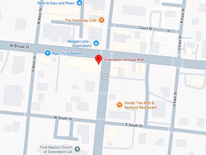 16. greensboro antique mall map