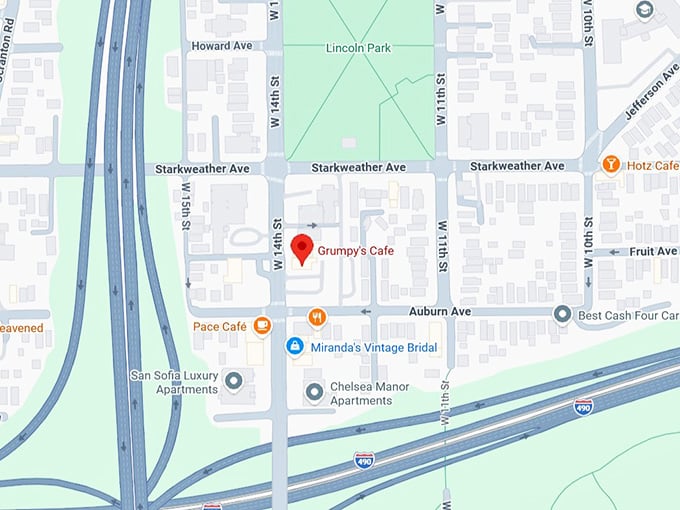 16. grumpy's cafe map