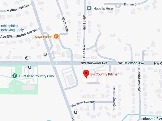 16. g's country kitchen map