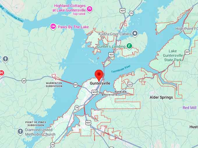 16. guntersville, al map