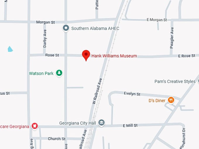 16. hank williams museum map