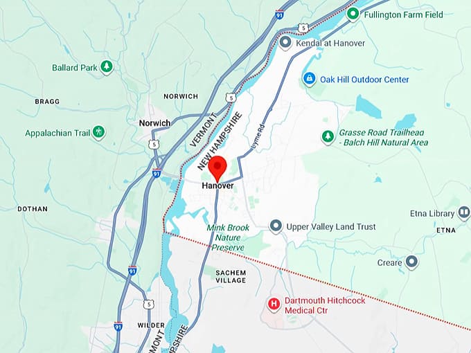 16. hanover, nh map