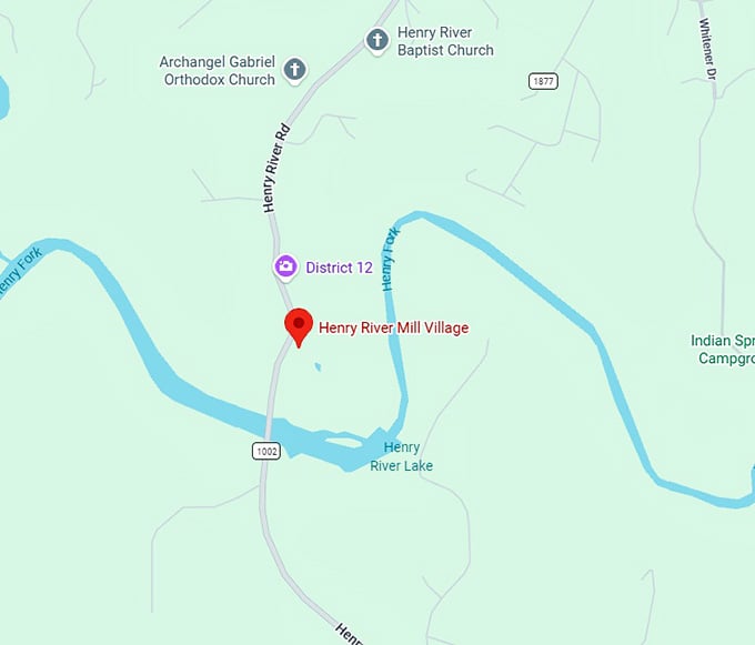 henry river mill village map