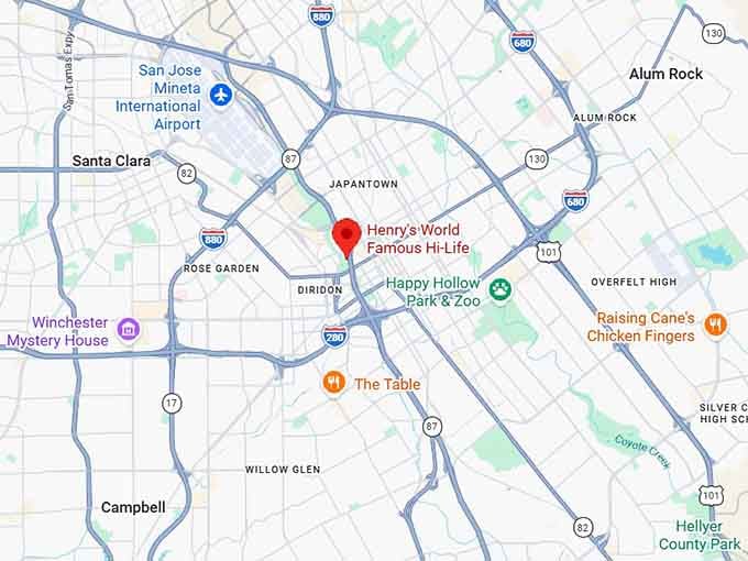 16. henry's world famous hi life map