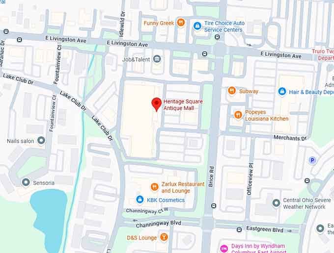 16. heritage square antique mall map