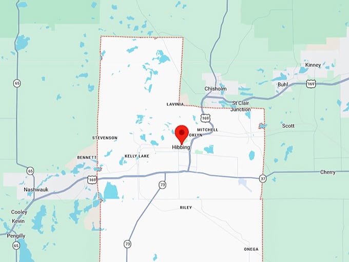 16. hibbing, mn map