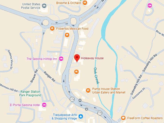 16. hideaway house map