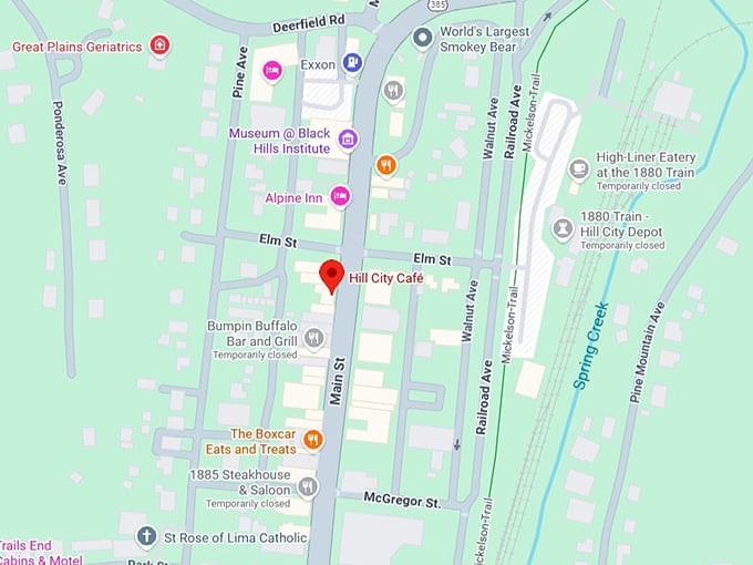 16. hill city caf&eacute; map