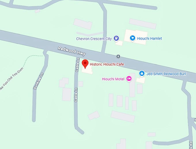 historic hiouchi cafe map