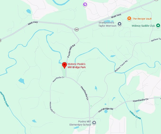 16. historic poole's mill bridge park map