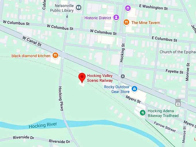 16. hocking valley scenic railway map