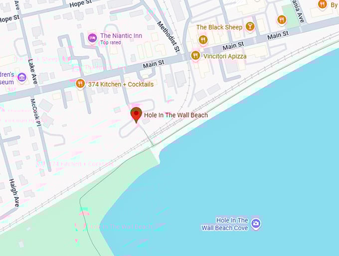 16. hole in the wall beach map