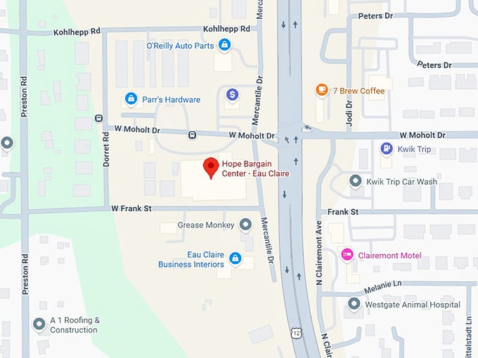 16. hope bargain center eau claire map