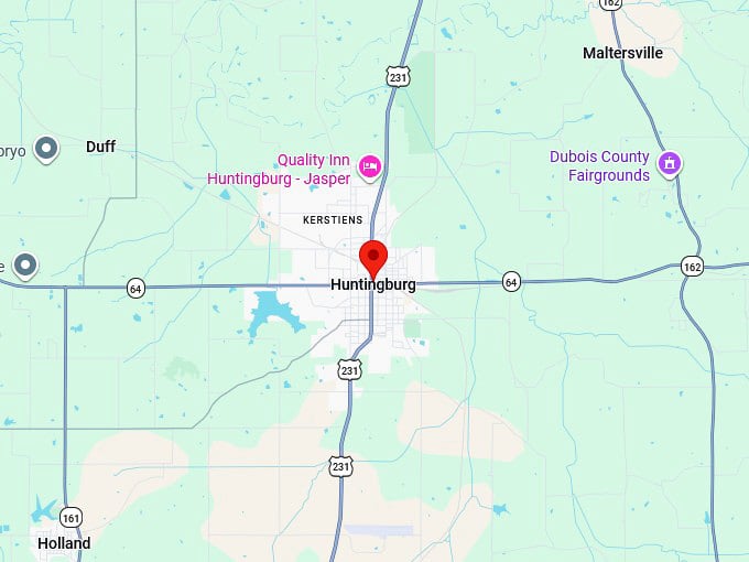 16. huntingburg in map
