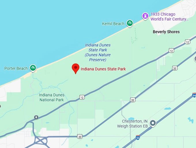 16. indiana dunes state park map