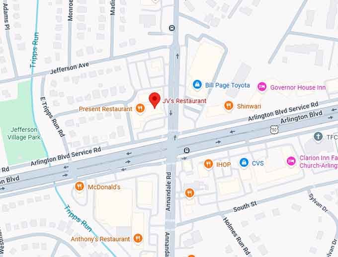 16. jv's restaurant map