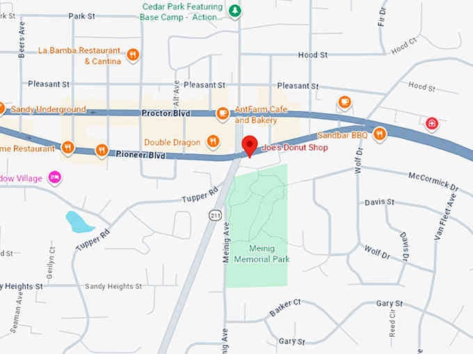 16. joe's donut shop map