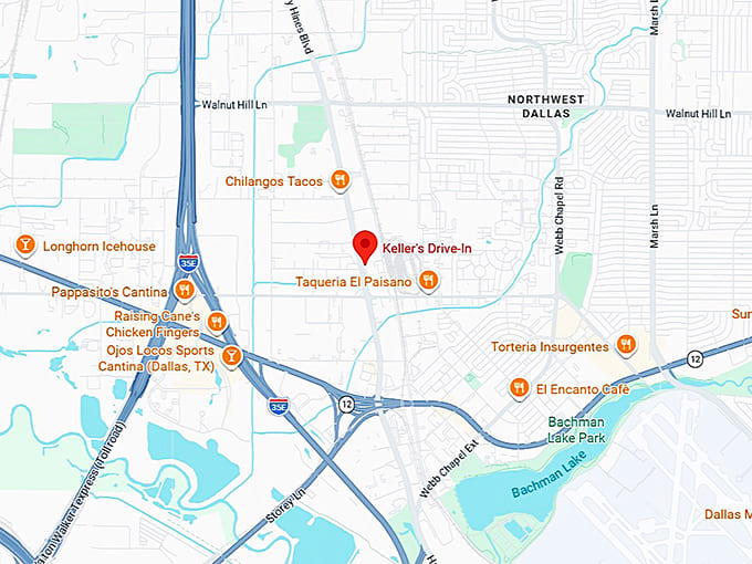 16. keller's drive in map