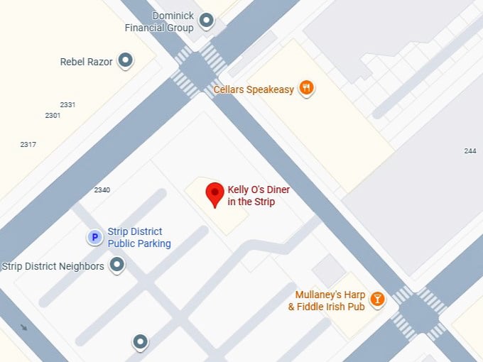 16. kelly o's diner in the strip's map