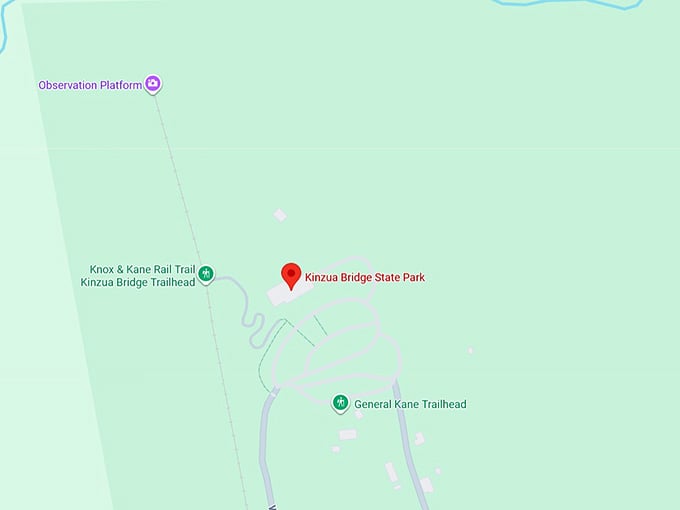 16. kinzua skywalk in kinzua bridge state park map