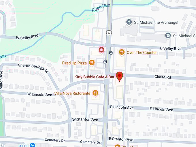 16. kitty bubble cafe & bar map