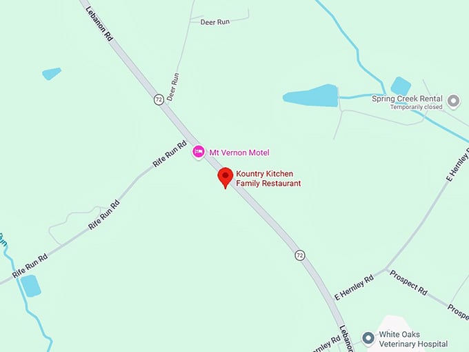 16. kountry kitchen family restaurant map