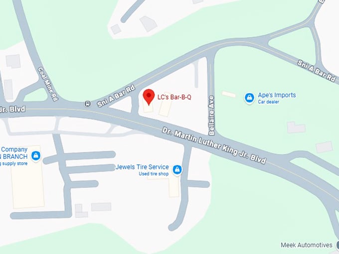 16. lc's bar b q map