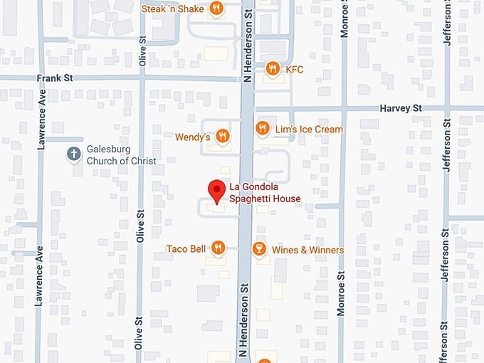 16. la gondola spaghetti house map