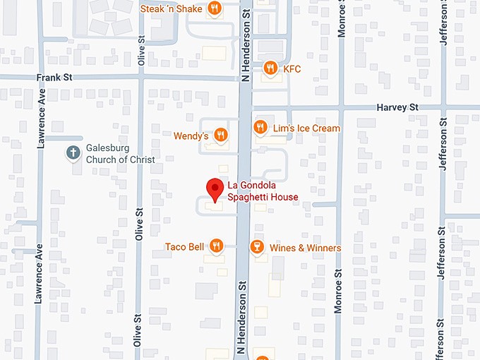 16. la gondola spaghetti house map