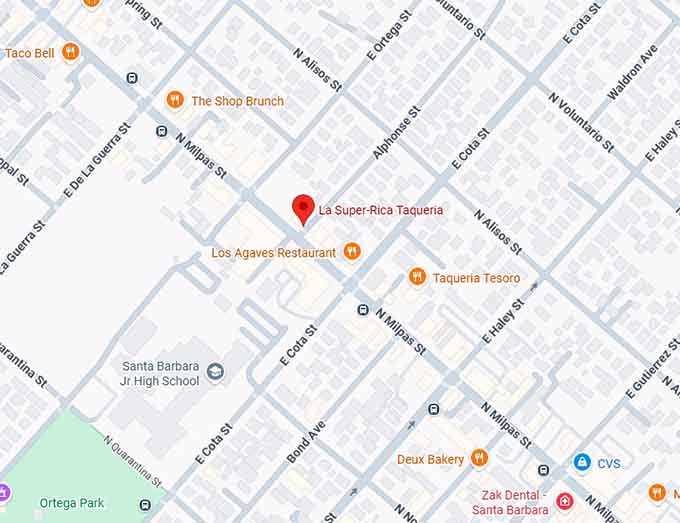 16. la super rica taqueria map