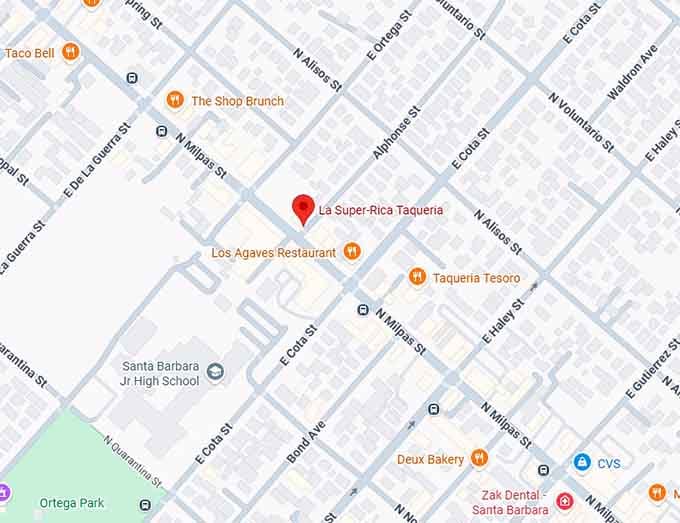 16. la super rica taqueria map