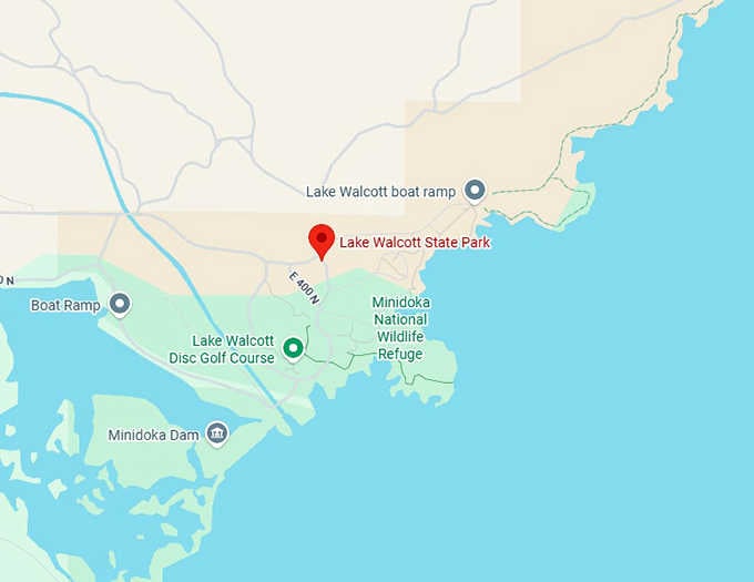 lake walcott state park map