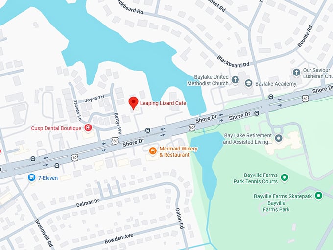 16. leaping lizard cafe map