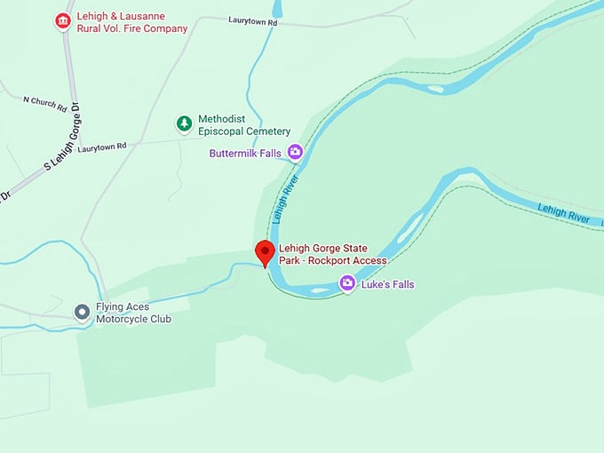 16. lehigh gorge state park rockport access map