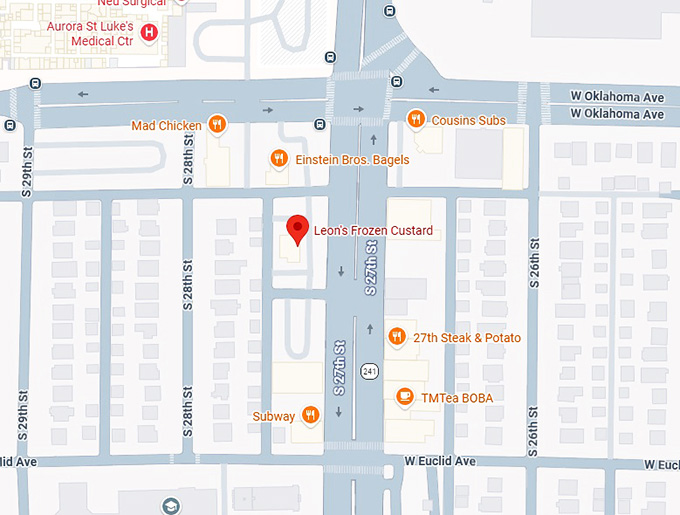 16. leon's frozen custard map