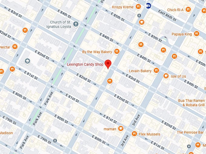 lexington candy shop map