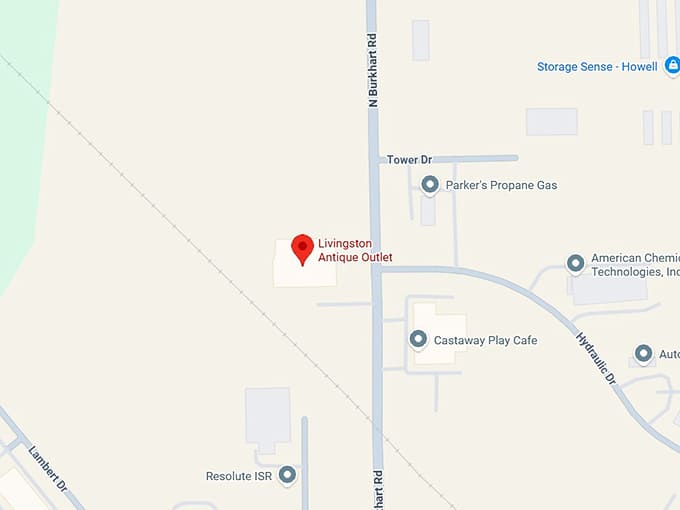 livingston antique outlet map