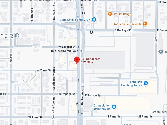 16. lo lo's chicken & waffles map