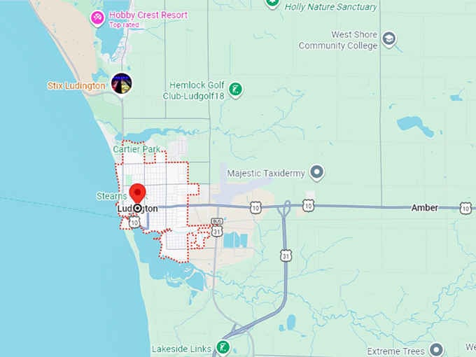 16. ludington mi map