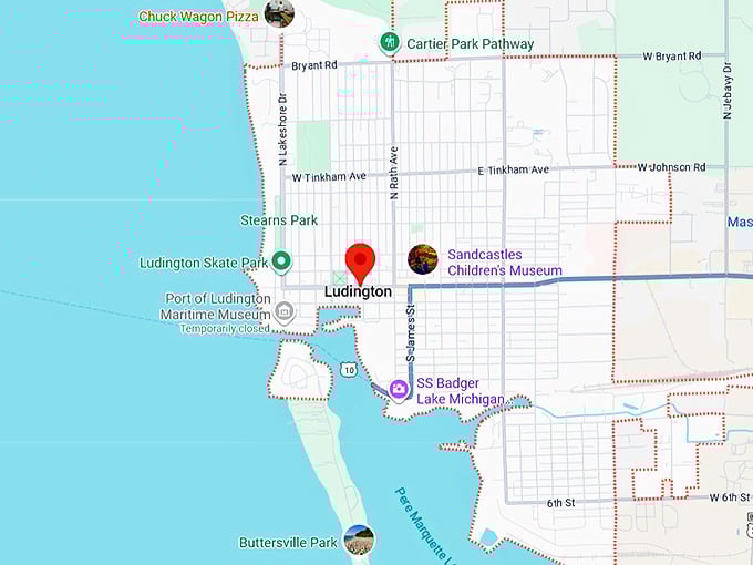 16. ludington, mi map