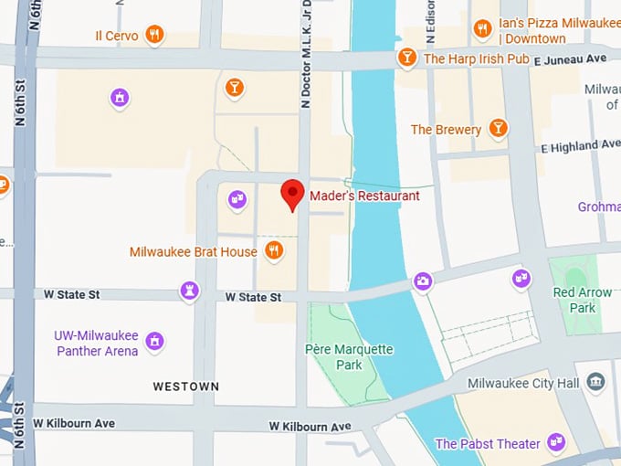 16. mader's restaurant map