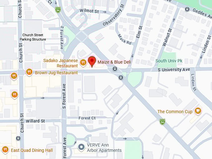 16. maize and blue deli map