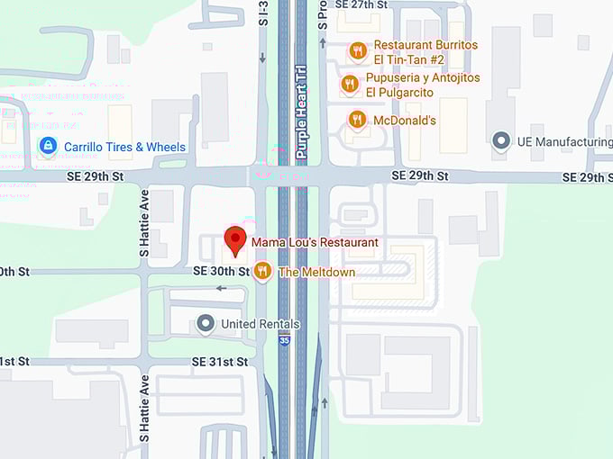 16. mama lou's restaurant map